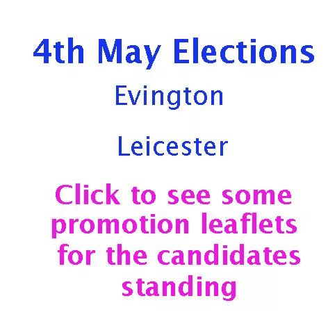 More election posters for the 4th May elections in Evington – Evington Echo