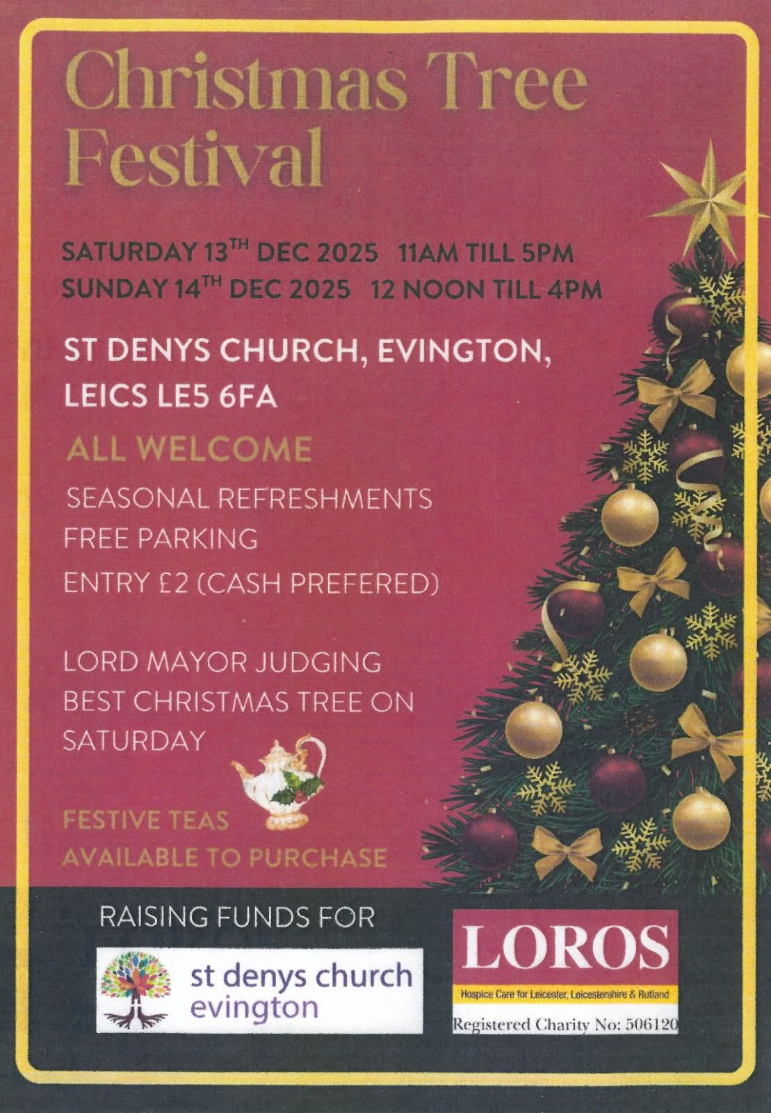 Christmas Tree Festival at St. Denys Church 13th Dec 2025 and 14th Dec ...